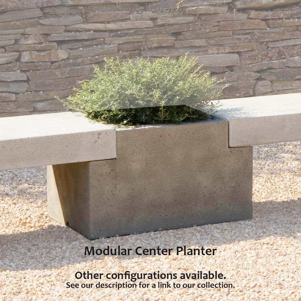 Modular Bench With Planter Modular Long Bench Top | Shop Campania