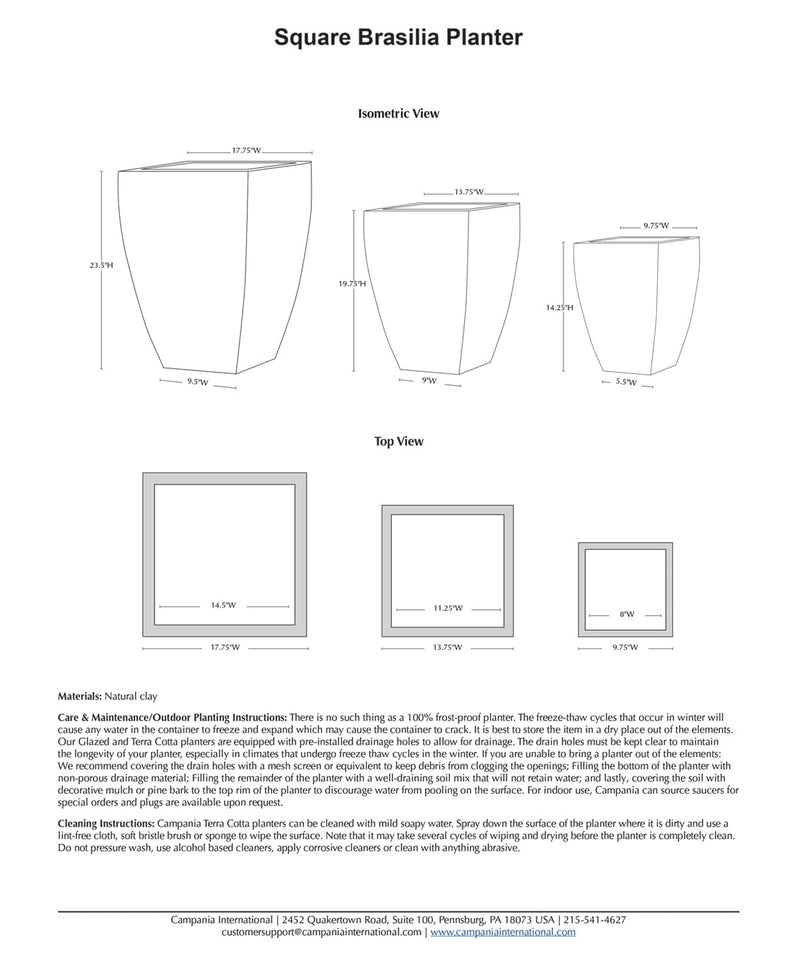 Square Planters | Outdoor Planters