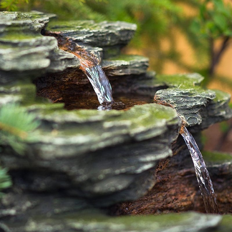 18" Multnomah Waterfall Rock Fountain with LED Lights