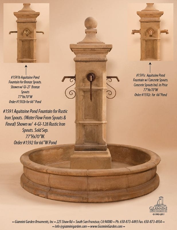 Aquitaine Pond Fountain