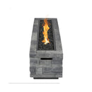 Gray Ledgestone Rectangular Fire Table