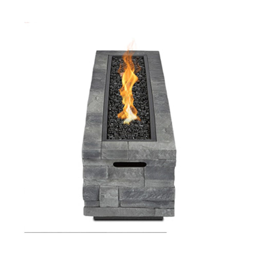 Gray Ledgestone Rectangular Fire Table
