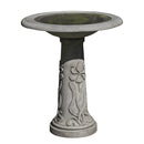 Iris Cast Stone Birdbath