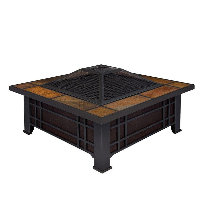 Morrison Wood Burning Fire Pit with Natural Slate Top